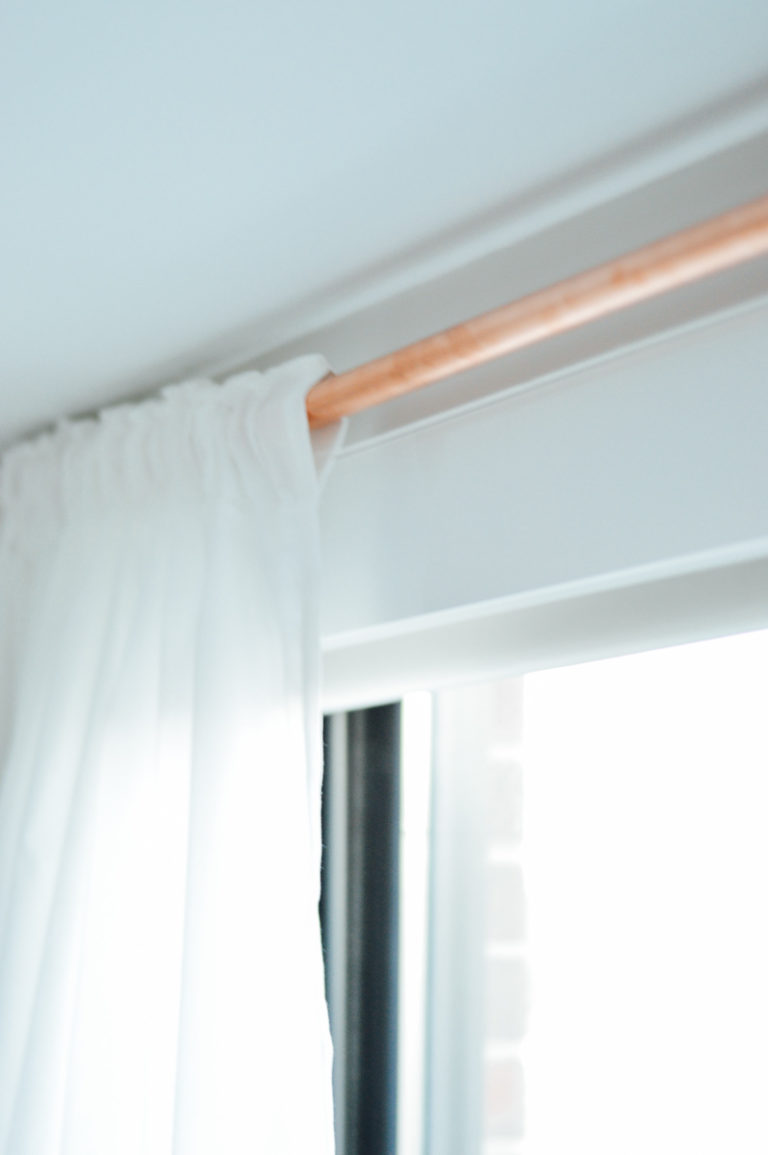 DIY: Copper Curtain Rods For $30 - By Gabriella