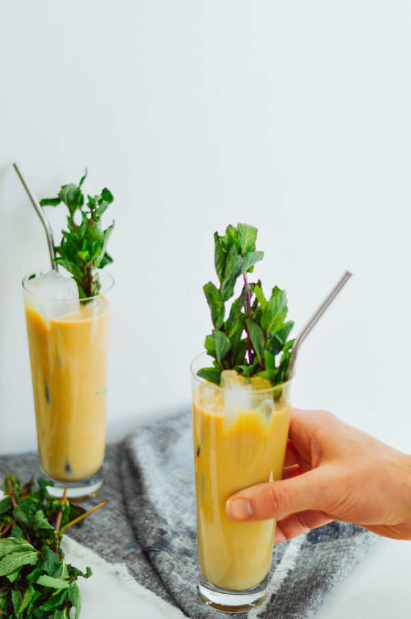 Spiked Irish Mint Iced Coffee - By Gabriella