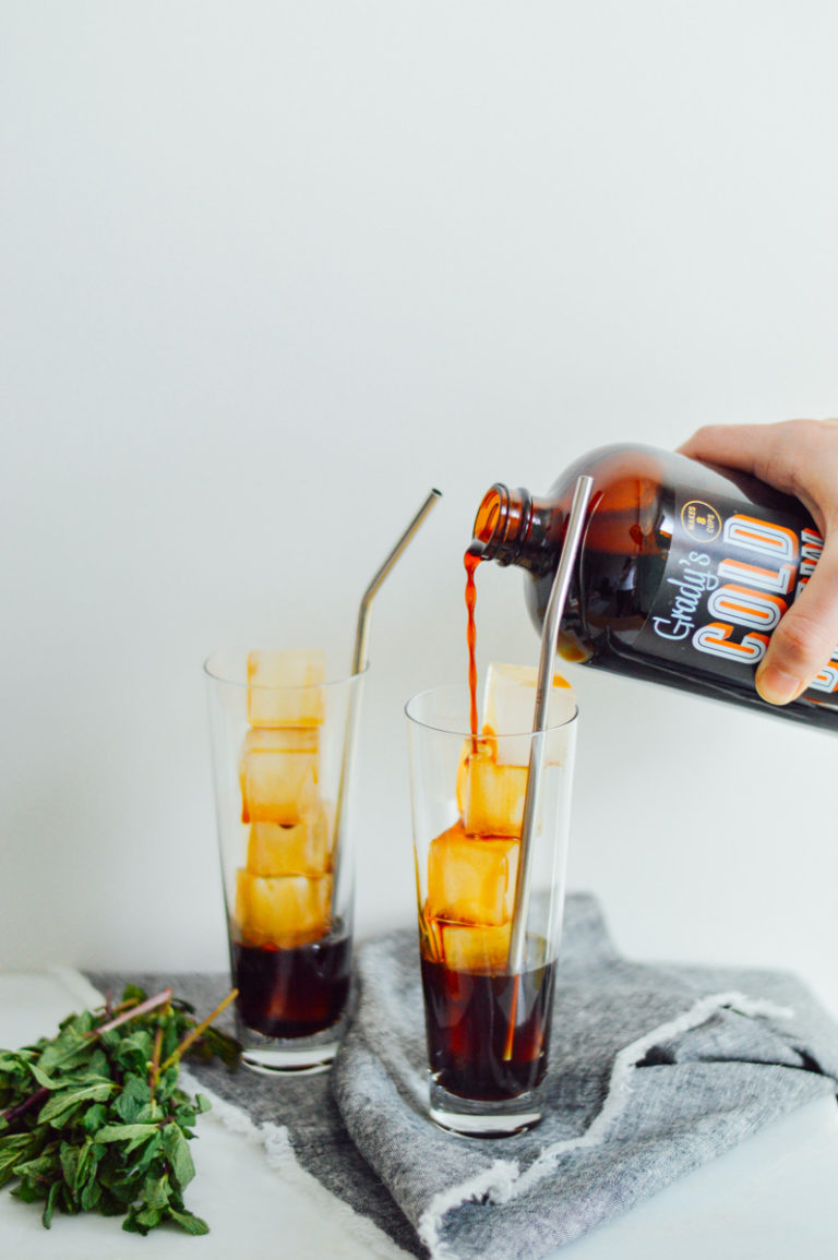 Spiked Irish Mint Iced Coffee - By Gabriella