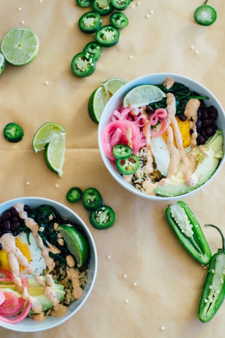 Spicy Breakfast Power Bowl Recipe (with avocado!) | By Gabriella