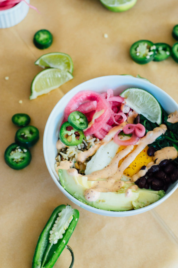 Spicy Breakfast Power Bowl Recipe (with avocado!) | By Gabriella