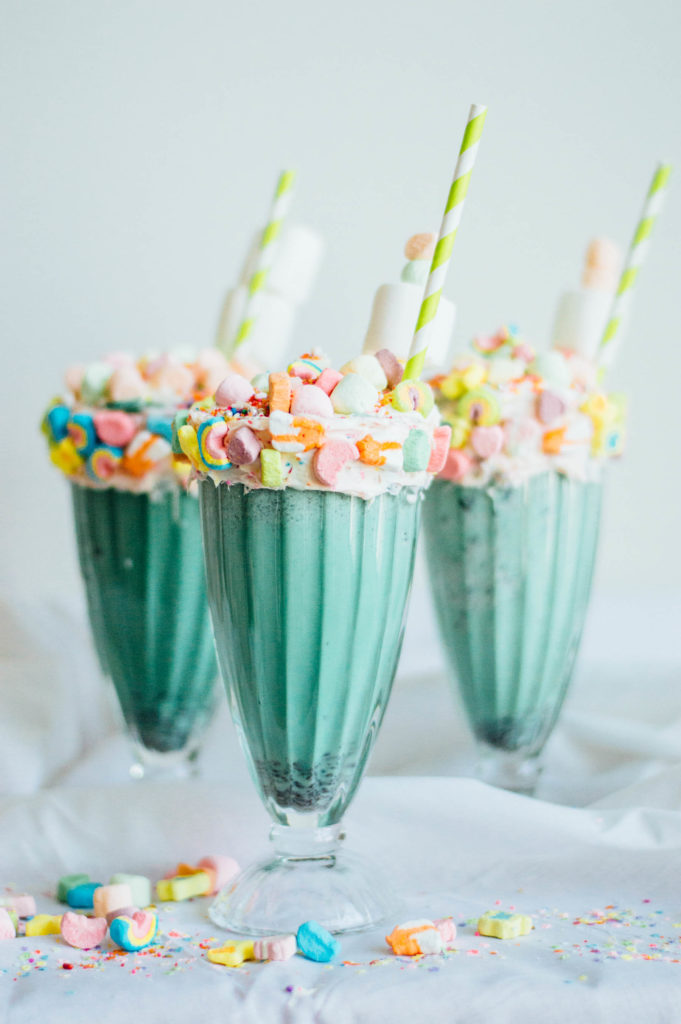 Lucky Charms Milkshake for St. Patrick's Day | By Gabriella