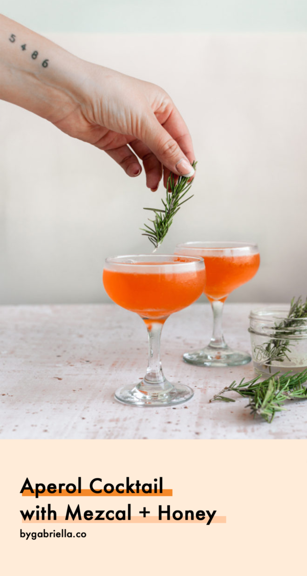 Aperol Cocktail With Mezcal and Honey Simple - By Gabriella